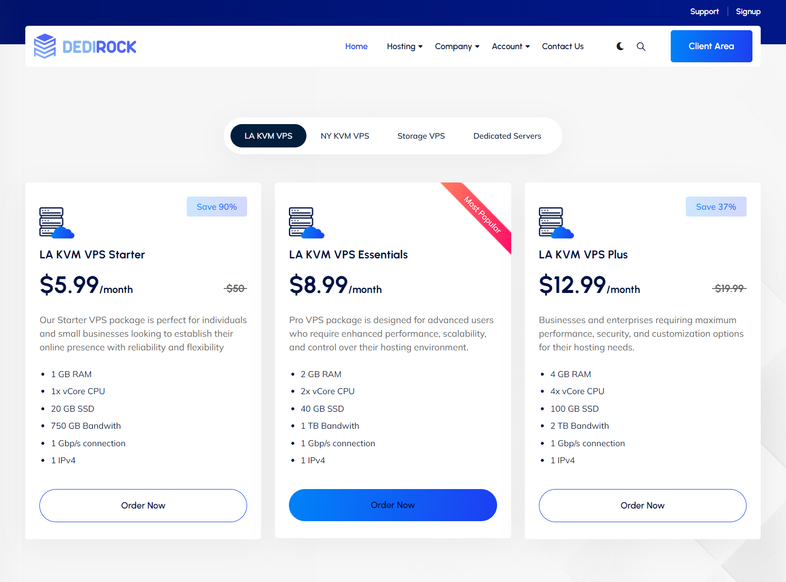Dedirock：洛杉矶VPS/1核/1G内存/10G SSD/1T流量/1G带宽/KVM/年付$9.88/个人向/黑五促销 - Affyun - 每日推送VPS资讯